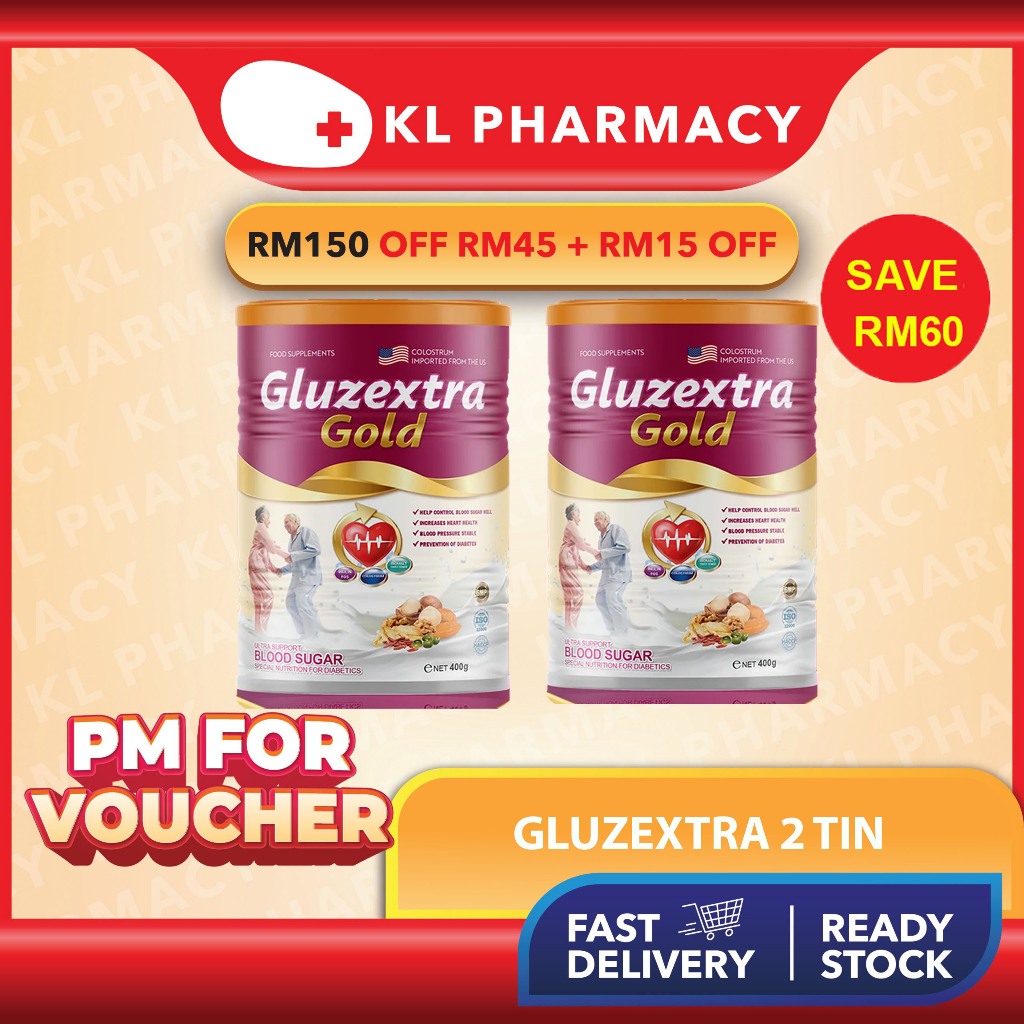 (2 TIN) [100% ORIGINAL][PHARMACY STOCK]GluZextra Gold Elimate Diabetes ...
