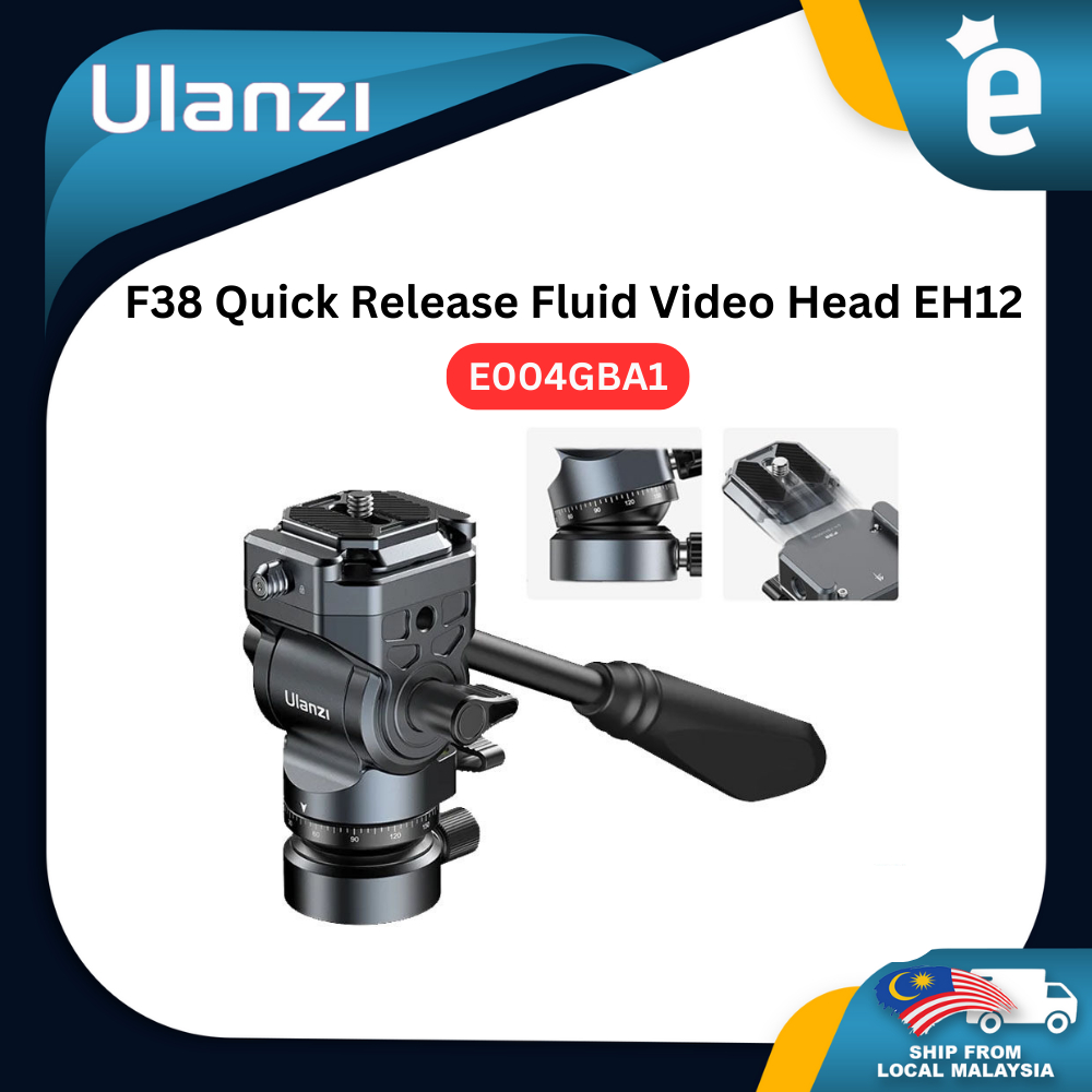 ULANZI F38 Quick Release Video Tripod Head Fluid Head Professional Tripod Pan Tilt Head with ...