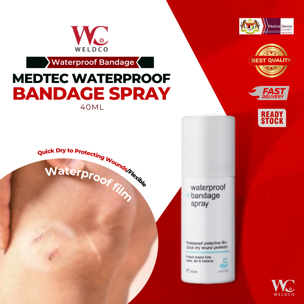 [MDA APPROVED] MEDTEC Waterproof Bandage Spray 40ML (MDA NO: GA5676522 ...