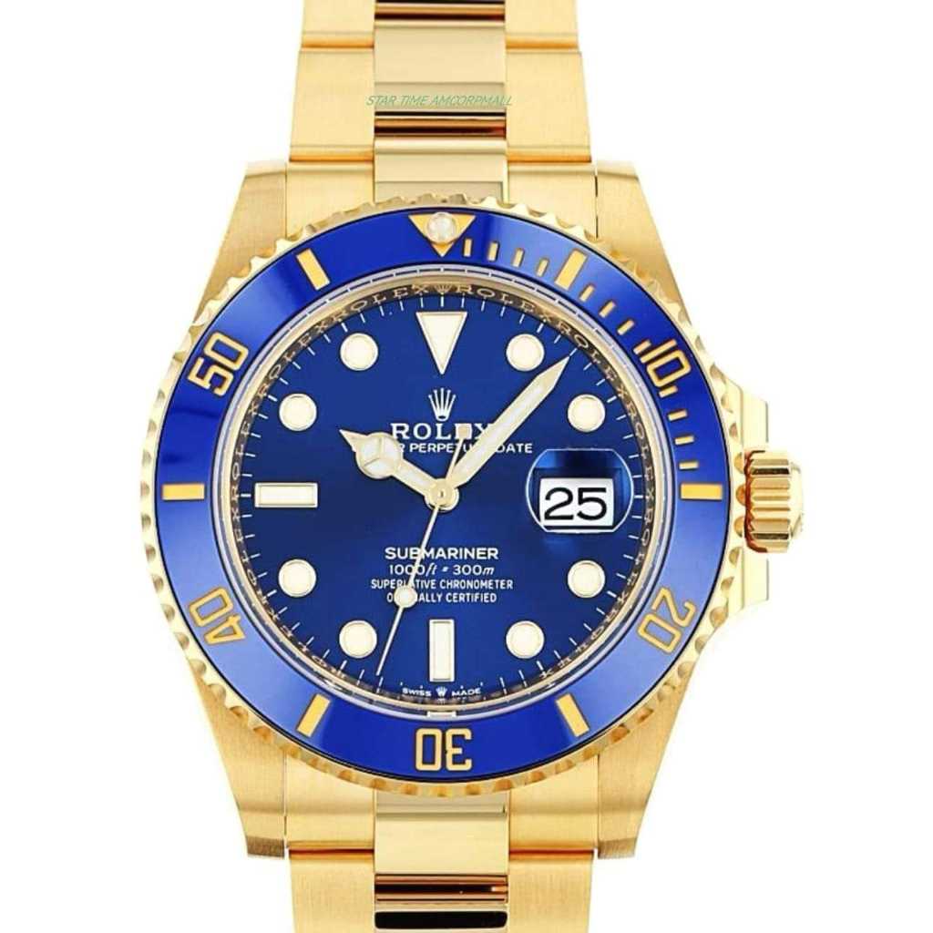 Rolex Submariner 126618LB 41MM Yellow Gold Blue Dial 2021 New Old Stock ...