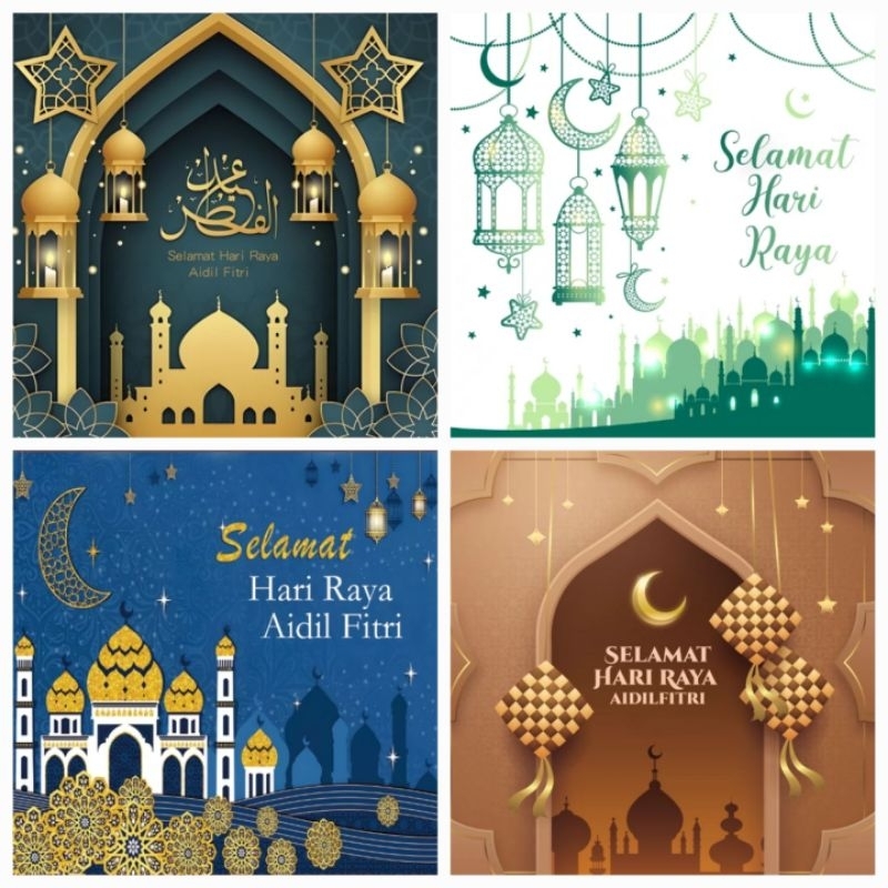 Raya Adilfitri Hanging Cloth Tapestry Open House Wall Deco Live Photo ...