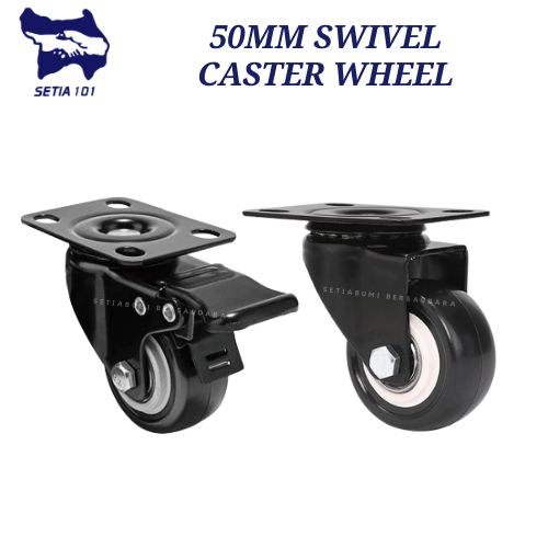 (CLEAR STOCK) 50MM HEAVY DUTY SWIVEL CASTOR WHEEL / CASTOR WHEEL WITH ...