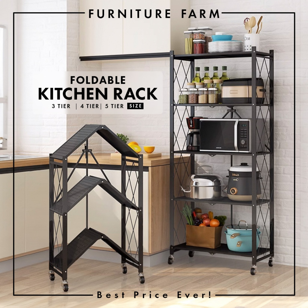 F&F: Espacio rak dapur/kitchen rack/foldable rack/rak lipat/rak besi ...