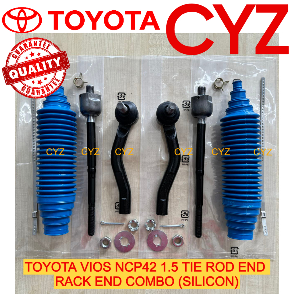 Combo Set TOYOTA VIOS NCP42 1.5 Tie Rod End / Rack End / Steering Boot ...