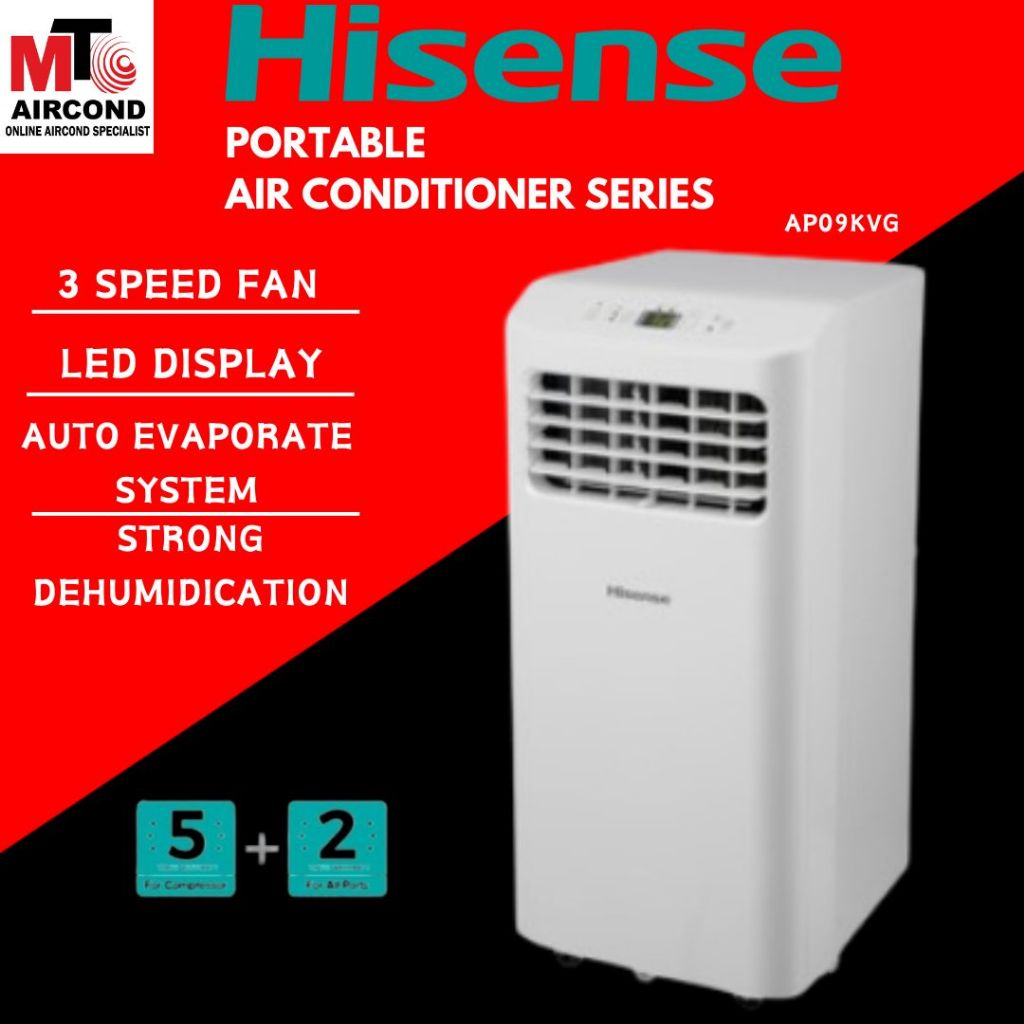 [MTO] HISENSE R32 PORTABLE AIR CONDITIONER (1HP) AP09KVG/AP12NXG ...