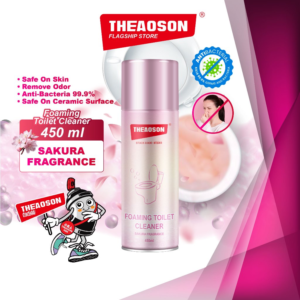 THEAOSON Foaming Toilet Cleaner Sakura Fragrance 450ml 厕所清洁剂 | Shopee ...