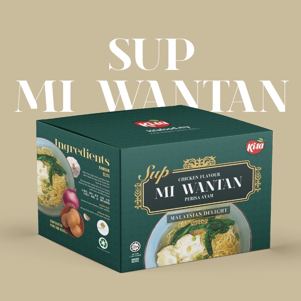 Ki.ta Soup Wantan Mee Halal (Instant Noodle Halal) - Bundle Box (95g x ...