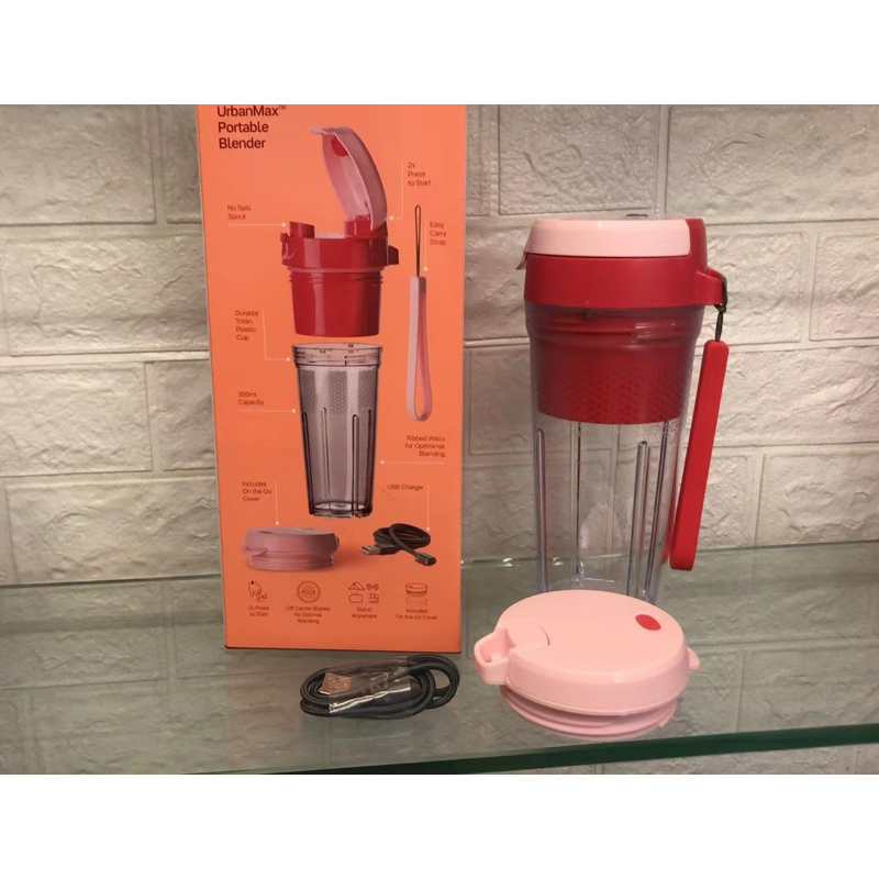 Tupperware UrbanMax Portable Blender 1pcs-Wireless Rechargeable 350ml ...