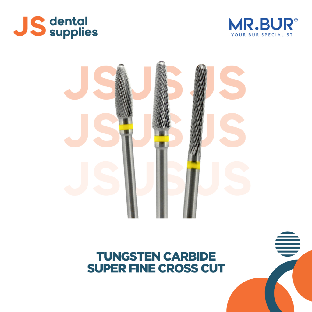 Tungsten Carbide Super Fine Cross Cut Laboratory Bur, HP, for Acrylic ...