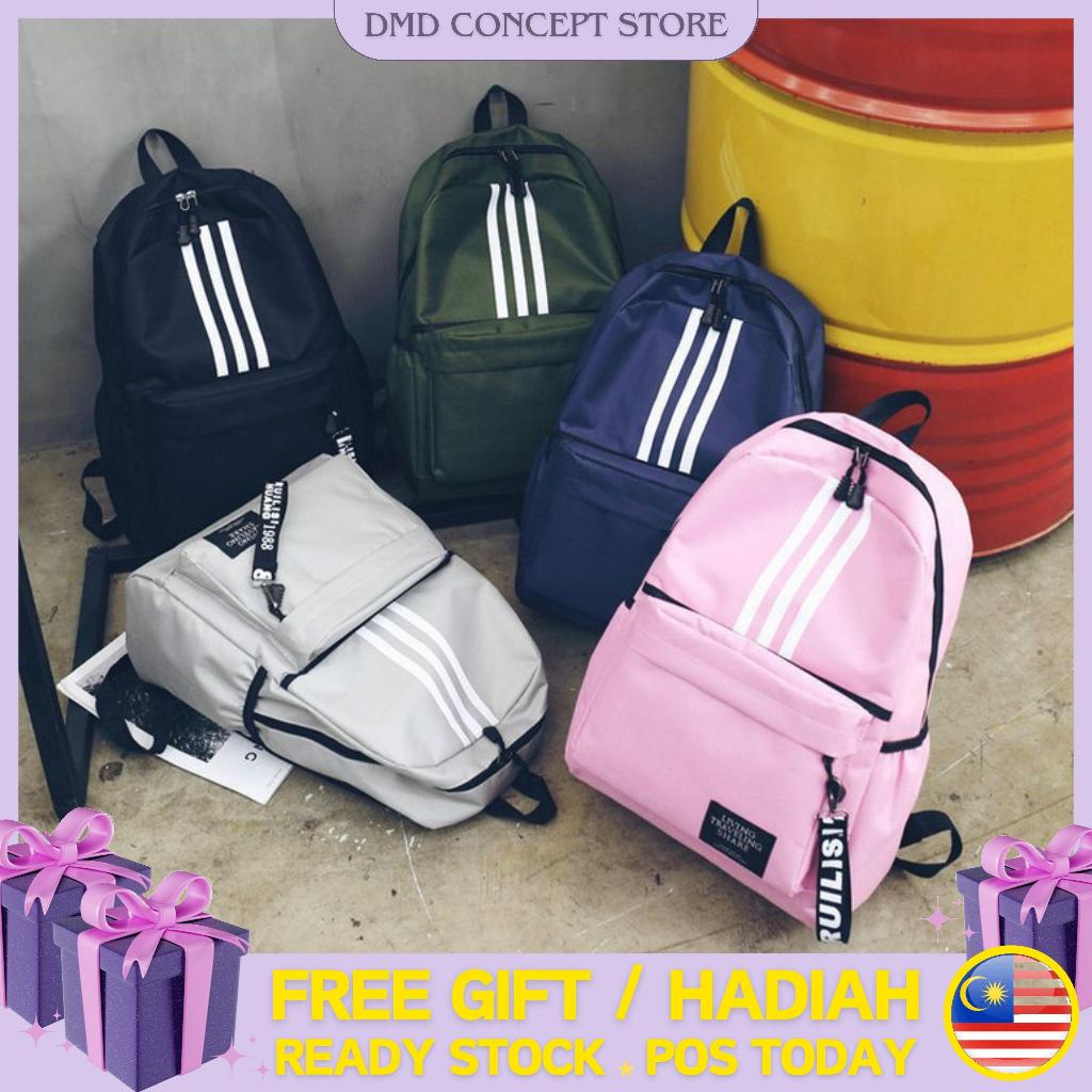 Three Stripe Line Trendy Design Fashion Back Pack Backpack Bag Sport ...