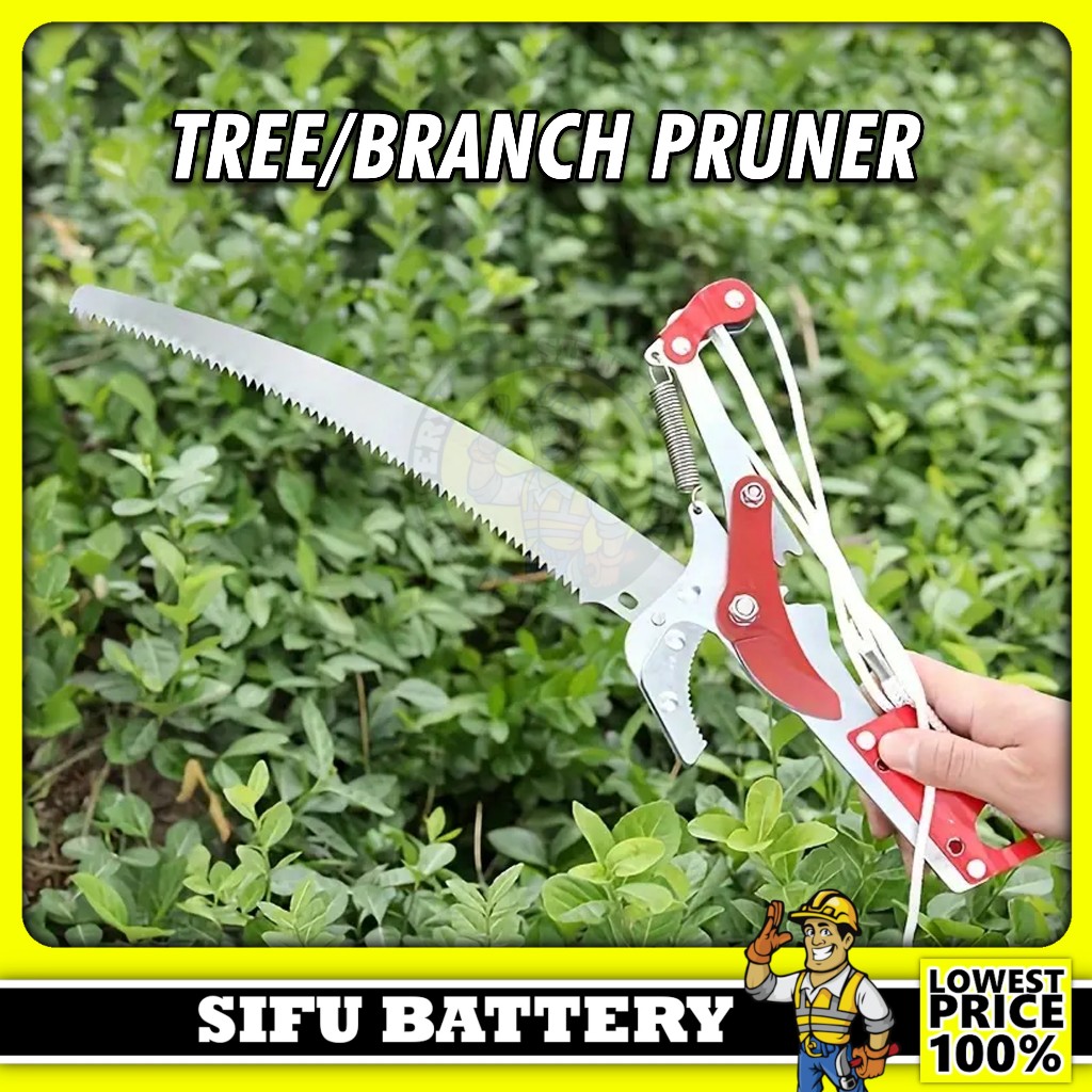 TREE PRUNER WITH ROPE TRIMMING TREE SAW CUTTER RAMBUTAN CUTTER FRUIT ...