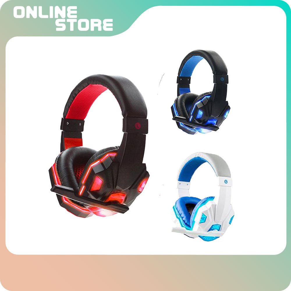 Glowing Gaming Headphone sy830 Head-Mounted Noise Cancelling Headphone ...