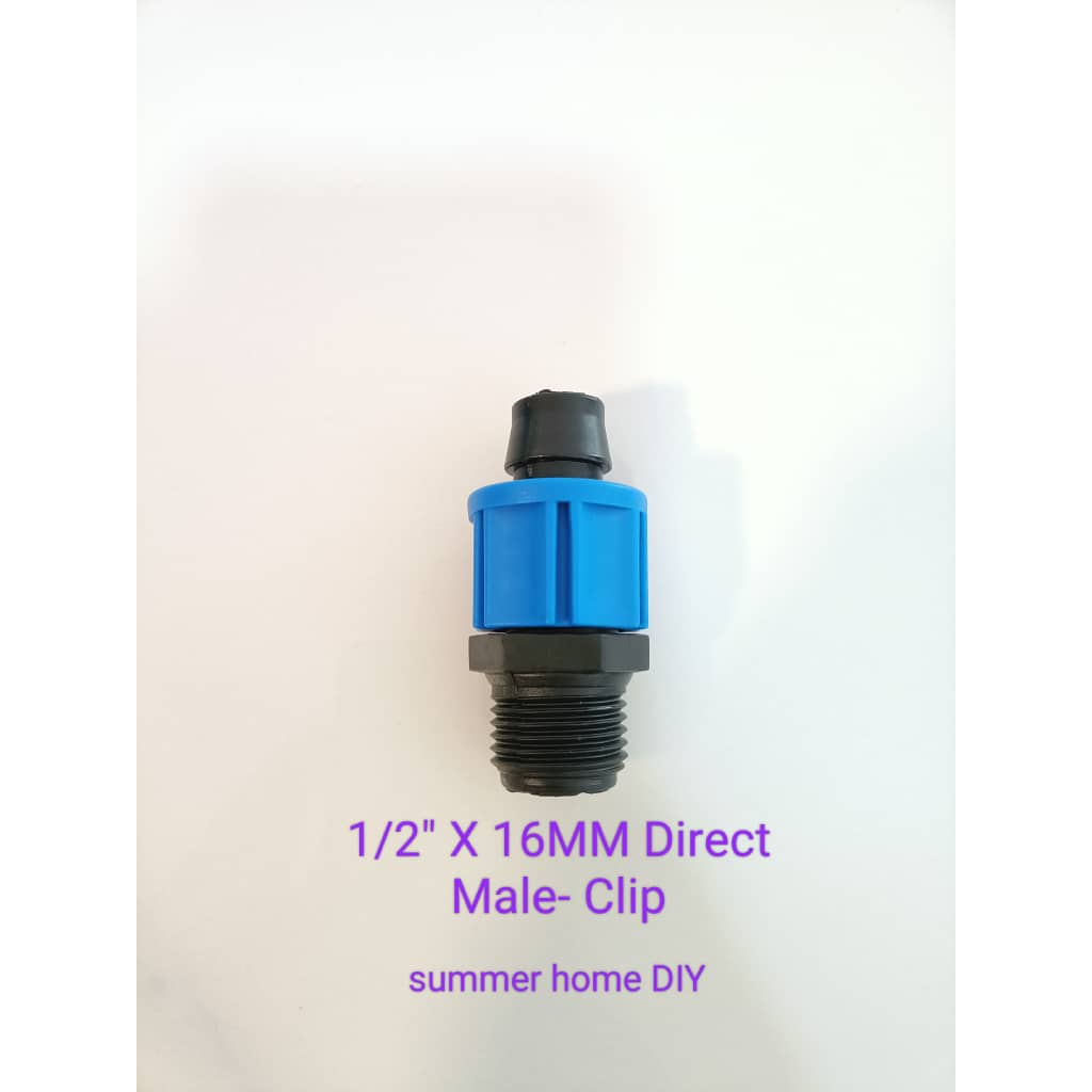 50Pcs-16mm Fitting With Lock(Blue)/Elbow/Tee/Socket/For PE Polypipe ...