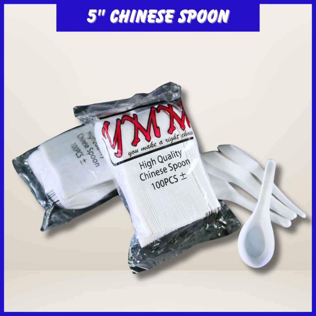 5"Chinese Spoon/Sudu Pendek/Big Spoon Disposable Plastic Cutlery ...
