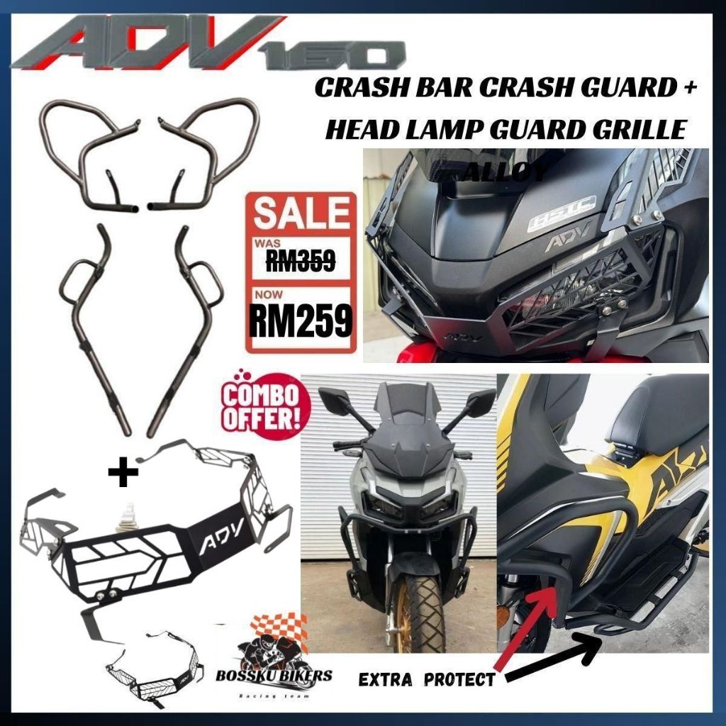 ADV160 ENGINE GUARD CRASH BAR CRASH GUARD BODY PROTECTOR FULL SET ALLOY ...