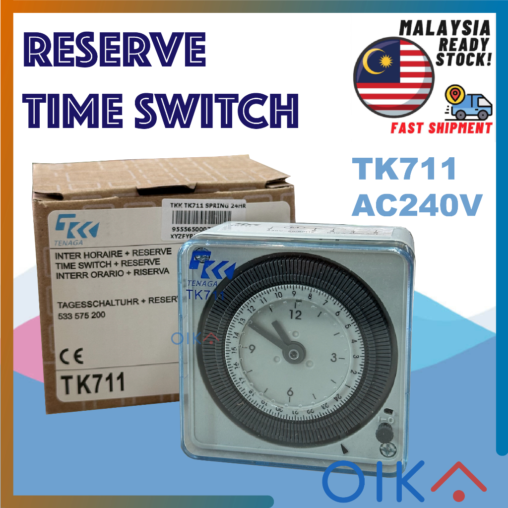 24 HRS TIME SWITCH RESERVE Analog Timer With Power Reserve Mechanical