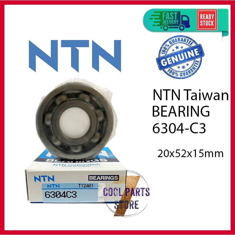 6304 C3 NTN Taiwan Bearing 6304 (20 X 52 X 15mm) Crankshaft Bearing NTN ...