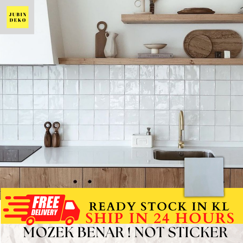[NOT STICKER] *1 BOX 112PCS* WALL TILES /MOZEK/JUBIN DINDING/CERAMIC ...