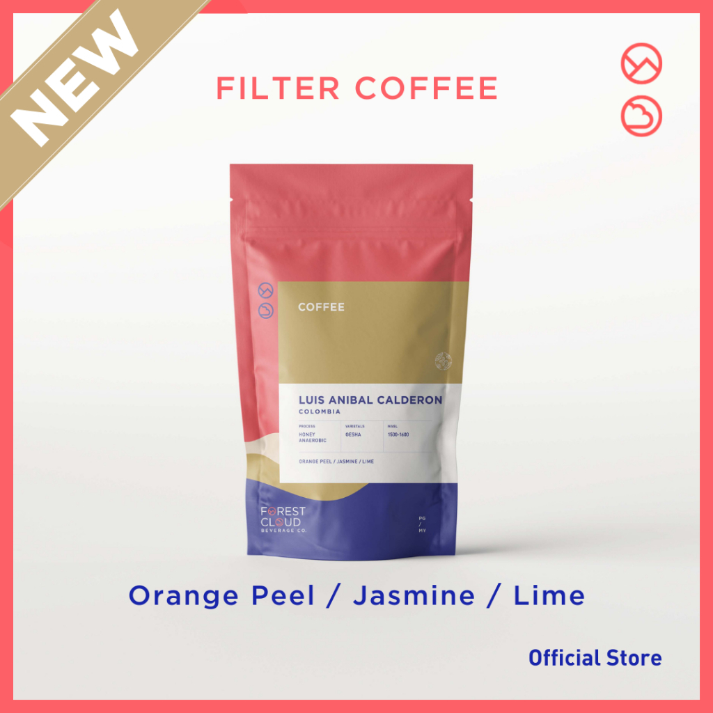 Forest Cloud Colombia Luis Anibal Calderon Gesha Honey Anaerobic Roasted Arabica Coffee Beans ...