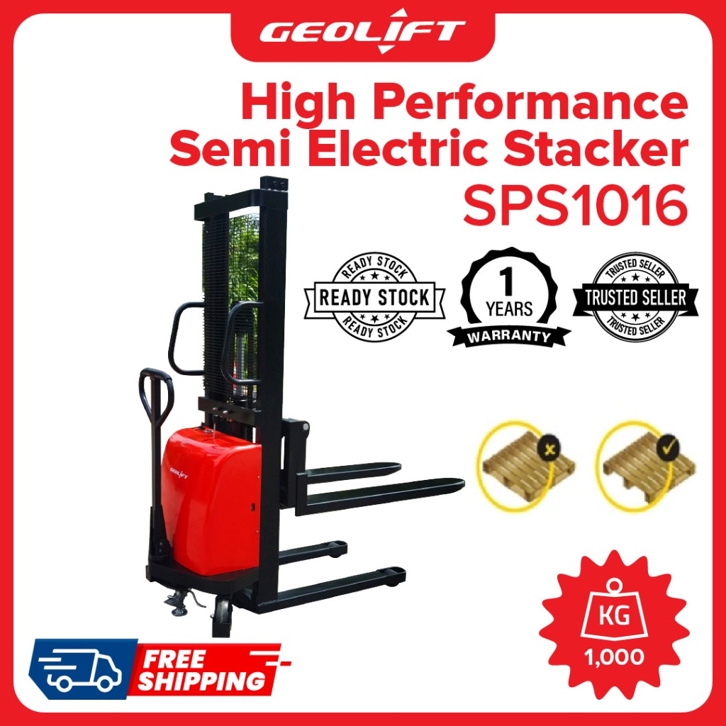 GEOLIFT High Performance Semi Electric Stacker - SPS1016 | Shopee Malaysia
