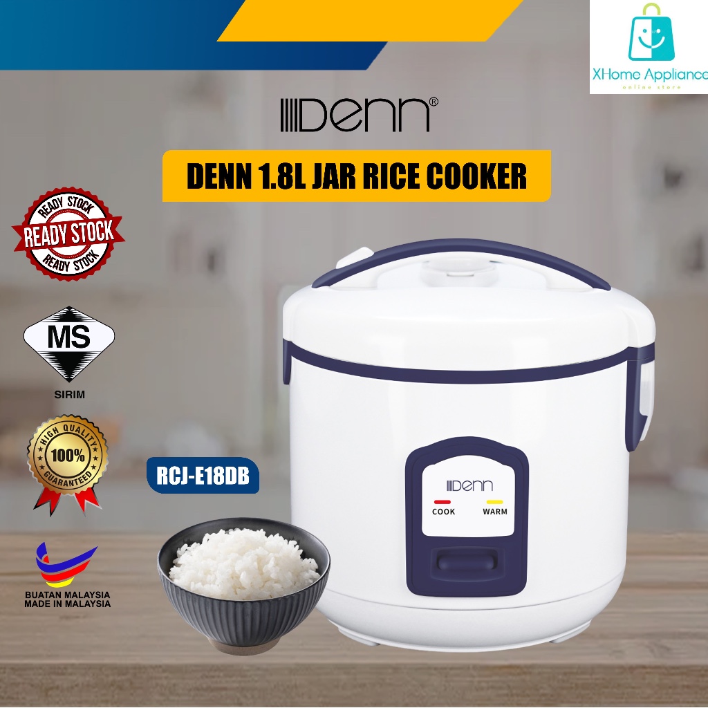 🔥【FAST SHIPPING】🔥 DENN 1.8L JAR RICE COOKER - RCJ-E18DB periuk nasi ...