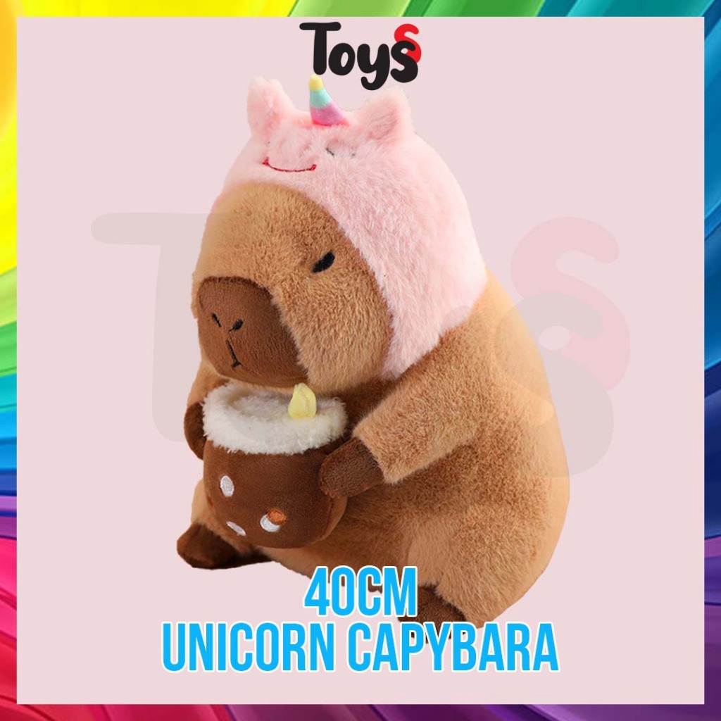 🍊Toyss Capybara Plush Toy Capibara Anak Patung Comel Capybara Plushie ...