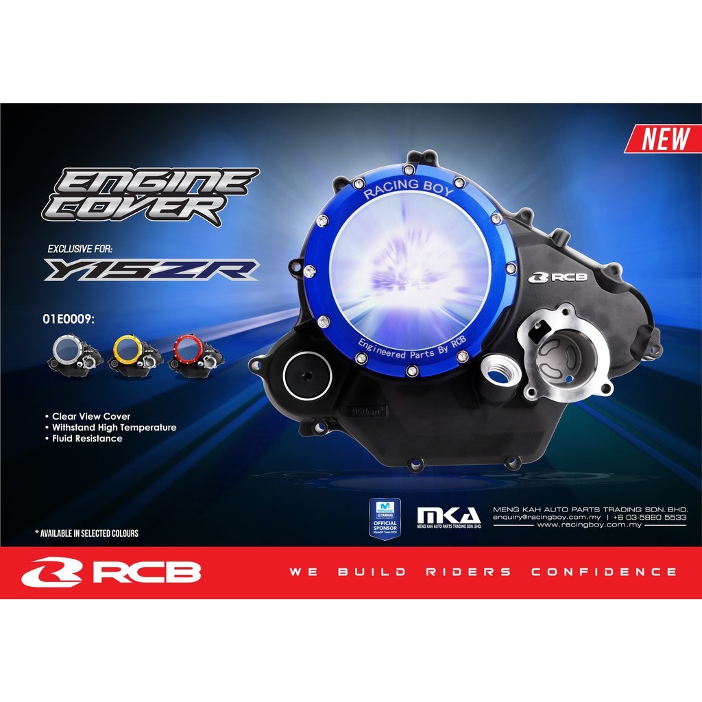 RCB RACING BOY Y15ZR & Y16ZR / R15 V3 / MT15 TRANSPARENT CLUTCH ENGINE ...