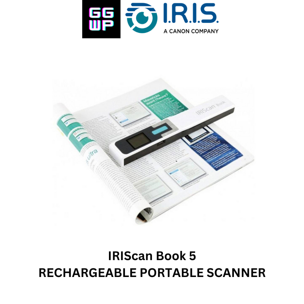 IRISCAN Book 5 Rechargeable Portable Scanner - Photo Scanner, Documents ...