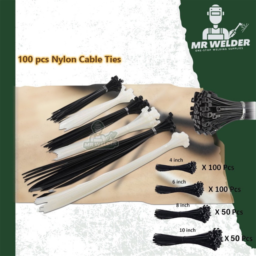 Cable Ties Nylon Wire 100pcs 4"6"8"10"12" Pengikat Wayar Kabel Tie ...