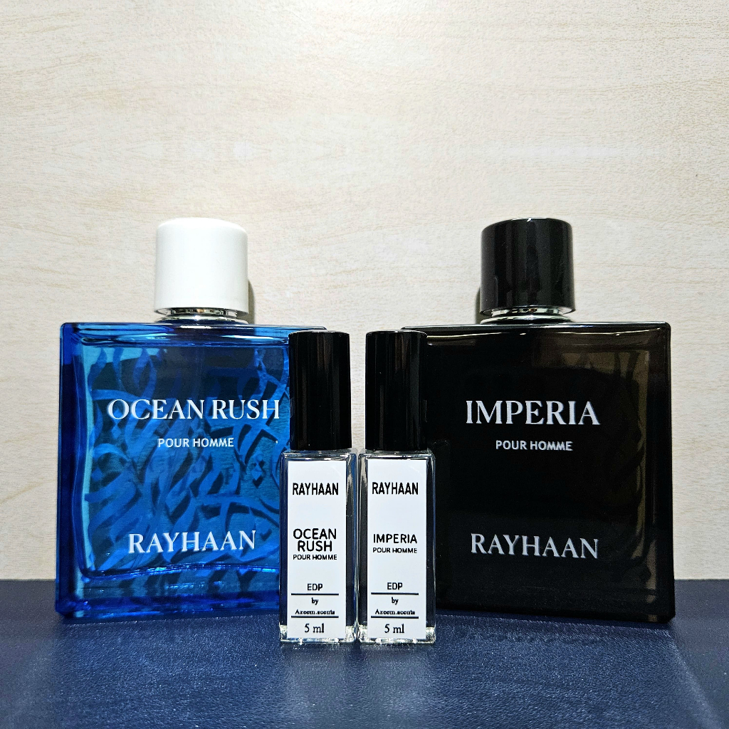 DECANT RAYHAAN ELIXIR RAYHAAN IMPERIA EDP RAYHAAN OCEAN RUSH EDP ...