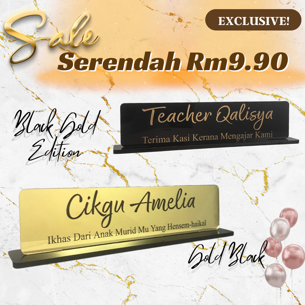 Custom Desk Name Kayu / Tanda Nama Pada Meja Hari Guru/Teachers day (Mc87) | Shopee Malaysia