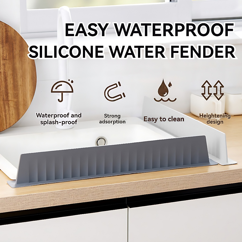 Water Sink Splash Guard for Kitchen Countertop Bathroom Basin Anti ...