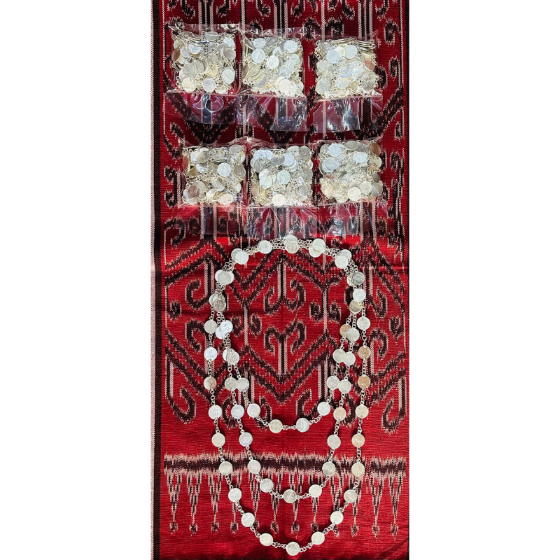 (Aksesori Pakaian Tradisional Iban)Gelang Kaki Tawai Duit / Gelang Kaki ...