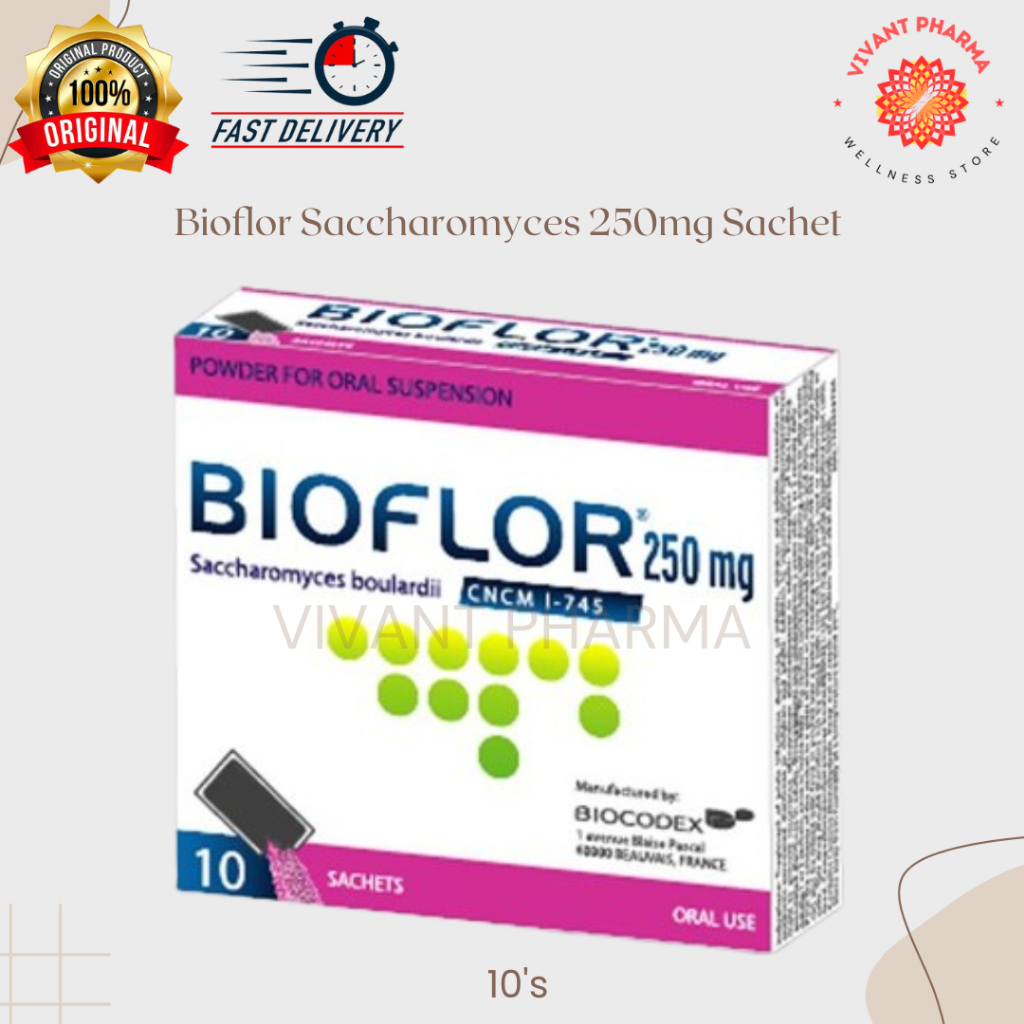 Bioflor Saccharomyces boulardii Sachet 10's Yeast Probiotic | Shopee ...