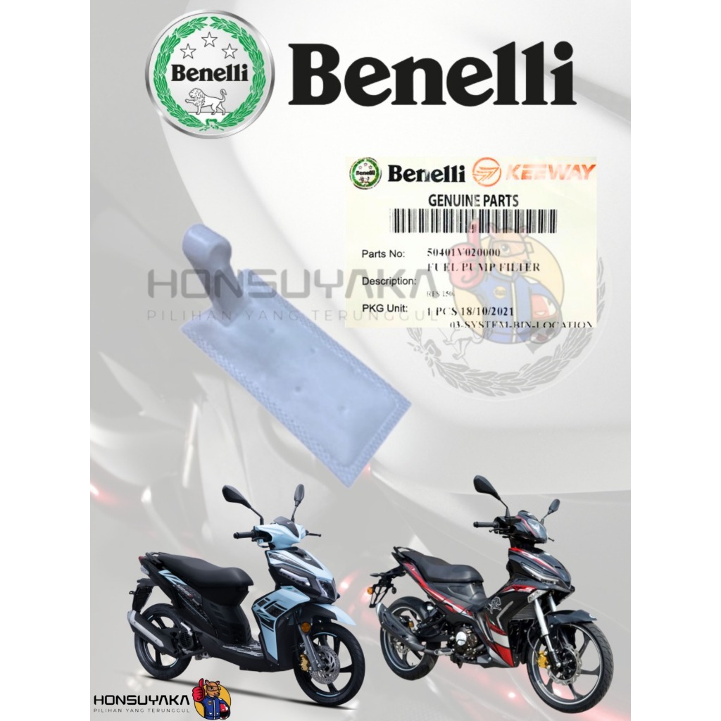 ORIGINAL FUEL PUMP FILTER FOR BENELLI RFS 150i/VZ125i (50401V020000 ...