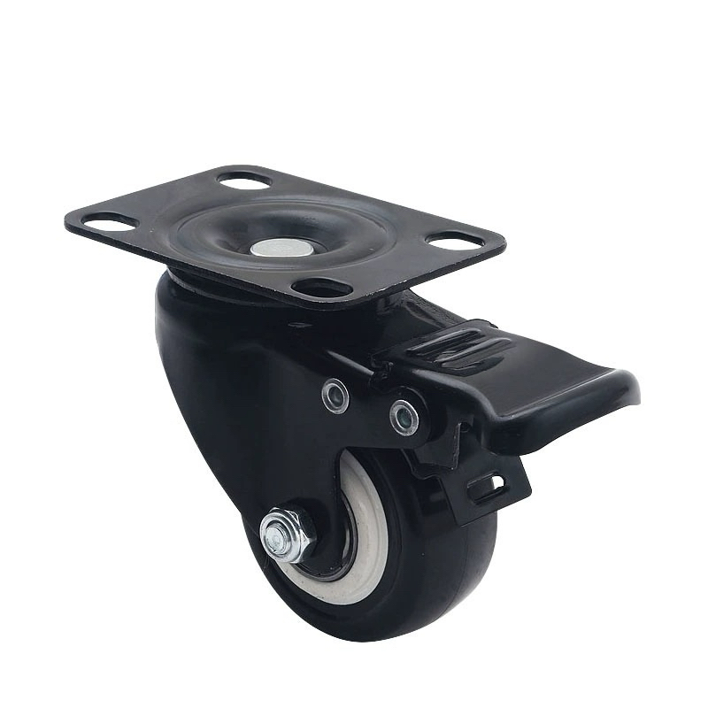 Heavy Duty 100kg 2"/50mm PU Castor Wheels 360 Degree Trolley Furniture ...