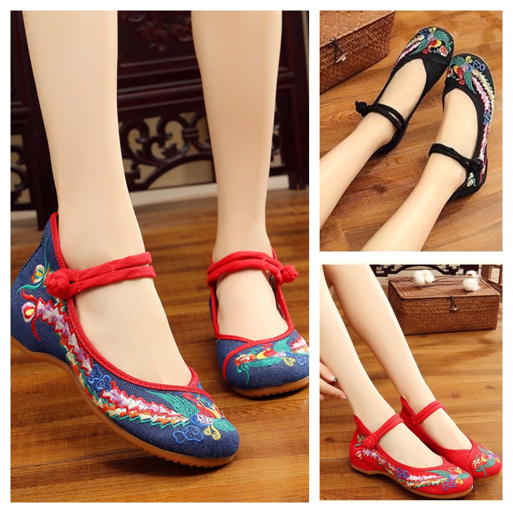 daidai (Ready Stock) Women Hanfu Embroidered Shoe Chinese Floral Hanfu ...