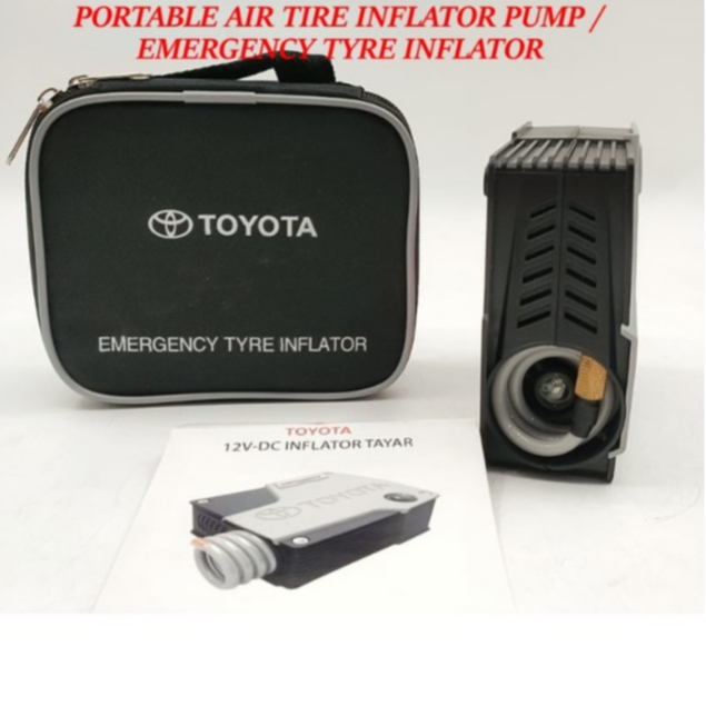 ORIGINAL TOYOTA PORTABLE AIR TIRE INFLATOR PUMP EMERGENCY TYRE INFLATOR ...