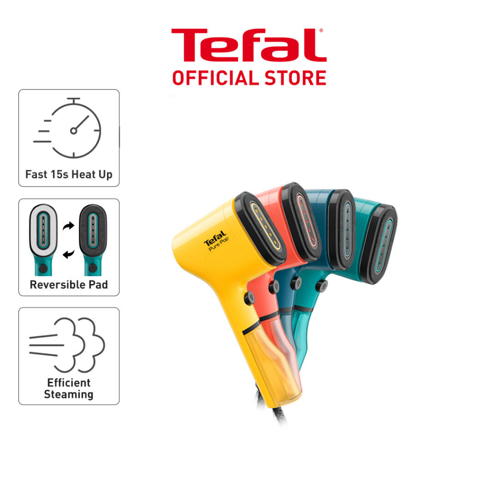 Tefal Pure Pop DT2020 Handheld Garment Steamer (20g/min, Reversible pad ...