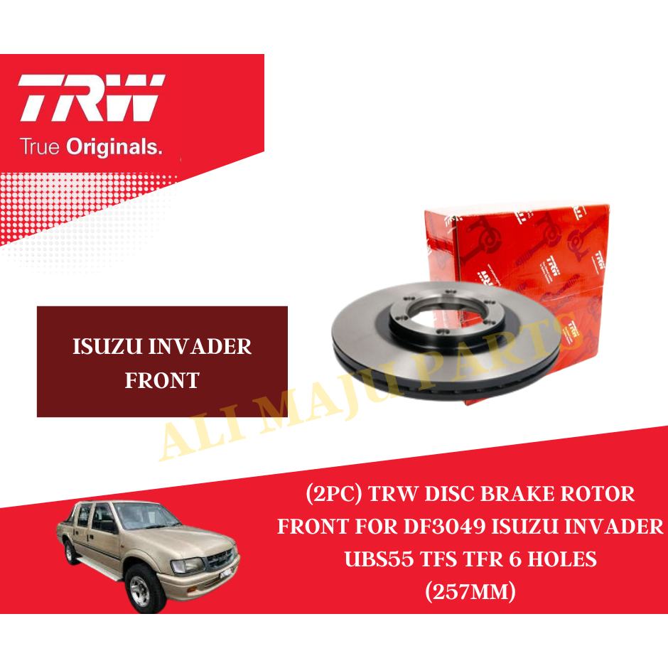 (2pc) TRW Disc Brake Rotor Front for DF3049 Isuzu Invader UBS55 TFS TFR ...