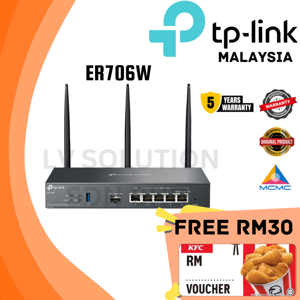 TP-LINK ER706W OMADA AX3000 GIGABIT VPN ROUTER | Shopee Malaysia