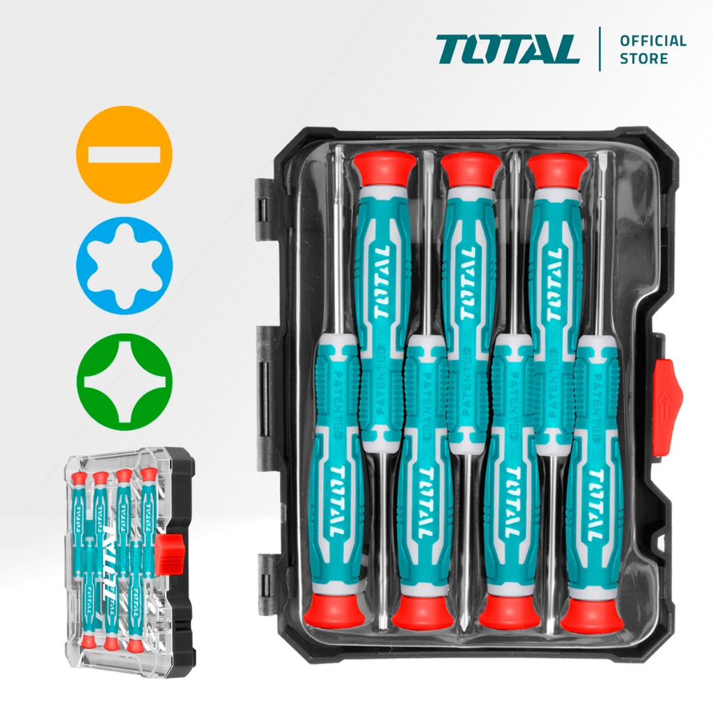 TOTAL Precision Screwdriver Set (7 Pcs) THT250726 | Shopee Malaysia