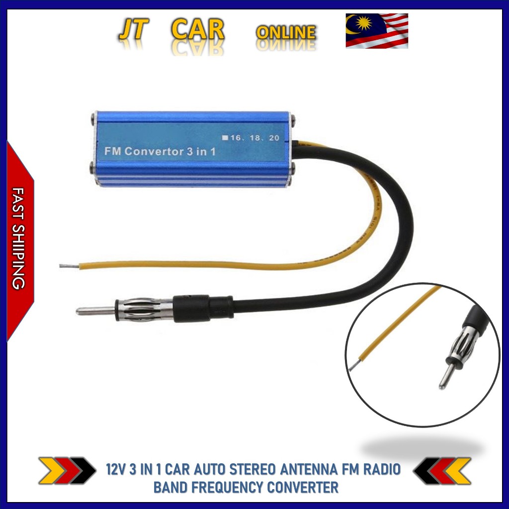 12V 3 in 1 Car Auto Stereo Antenna FM Radio Band Frequency Converter ...