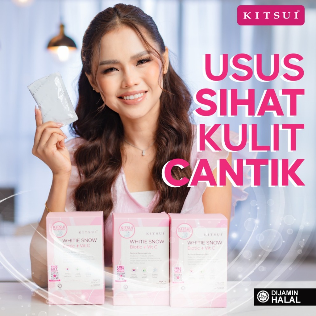 KITSUI Whitie Snow (Probiotic + Pencerahan Kulit) 17's x 15g | Shopee ...