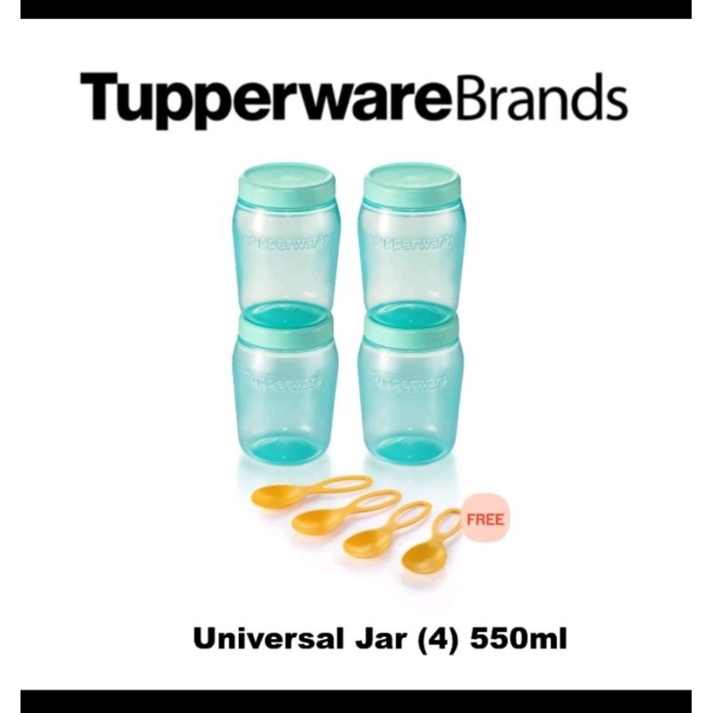 Tupperware Universal Jar (4) 550ml Dan Universal Jar 325ml (3pcs ...