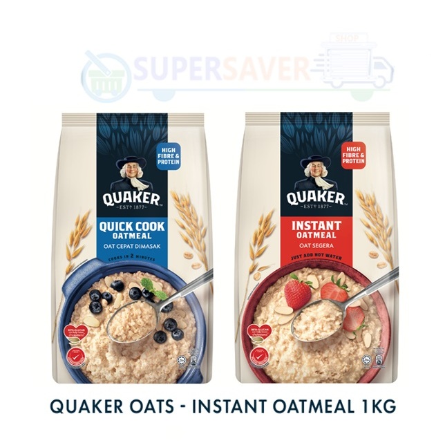 Quaker Oats - Instant Oatmeal/Quick Cook 1kg | Shopee Malaysia