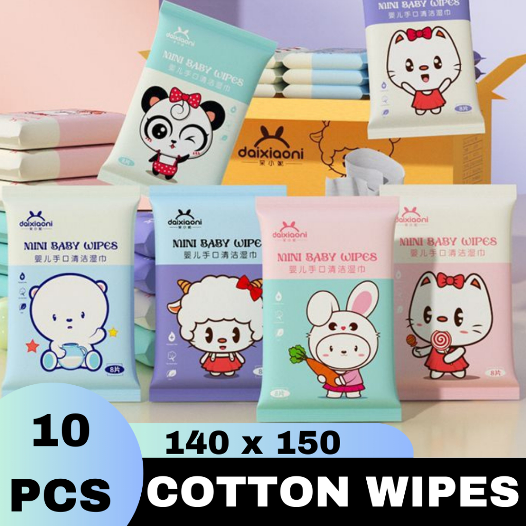 Wet Tissue 10pcs/pack - Baby wipes/ Food / Travel /Avocado Essence ...