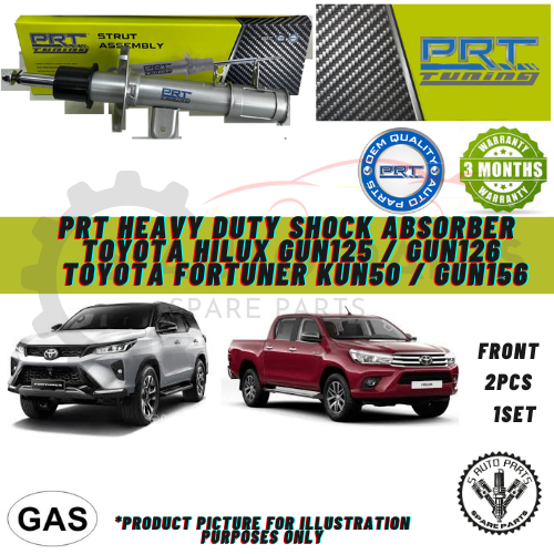 TOYOTA HILUX GUN125 / GUN126 / FORTUNER KUN50 / GUN156 (FRONT 2PCS) 100% PRT TUNING HEAVY DUTY ...