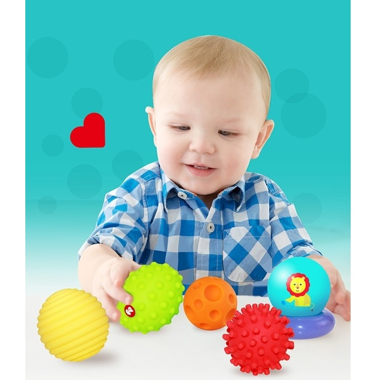 [Ready Stock] Fisher Price Six Senses Sensory Activity Balls Basic Baby ...