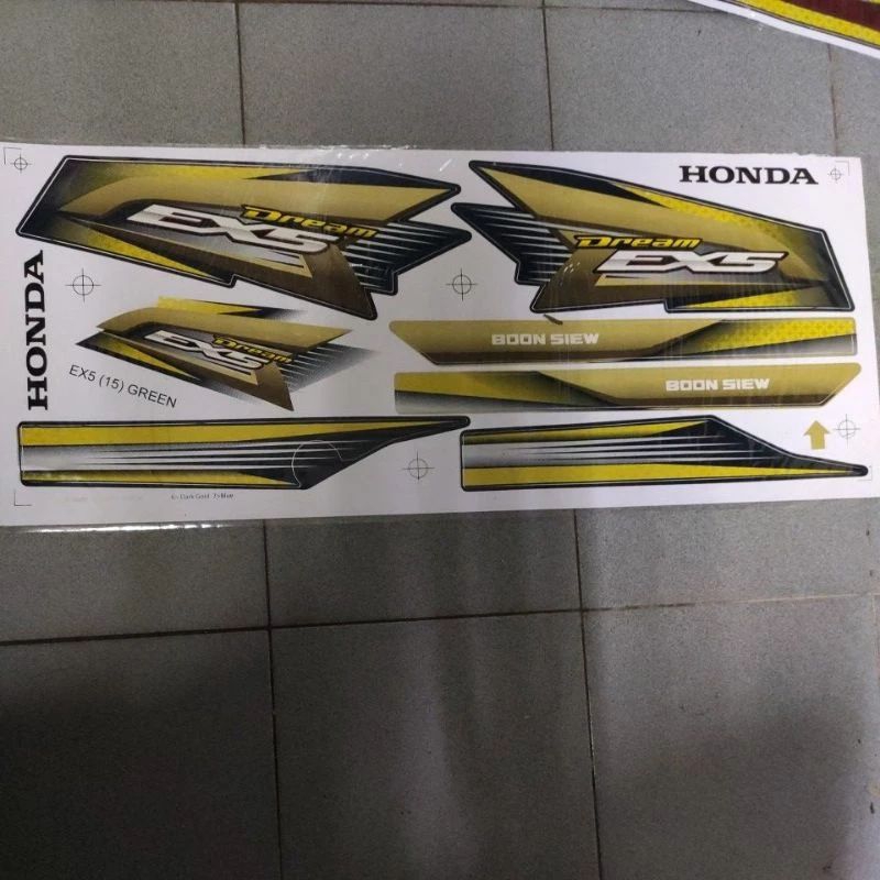 Stiker Sticker body stripe cover set (15) honda ex5 dream ex5dream ...